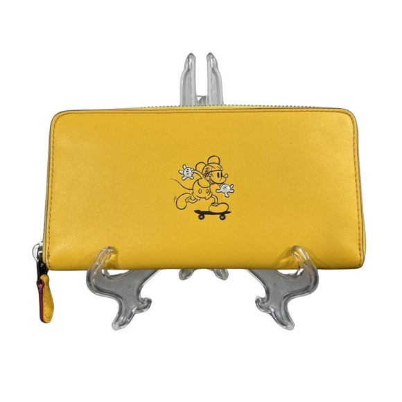 Coach | Bags | Coach X Disney Mickey Mouse Calf Leather Accordion Zip ...